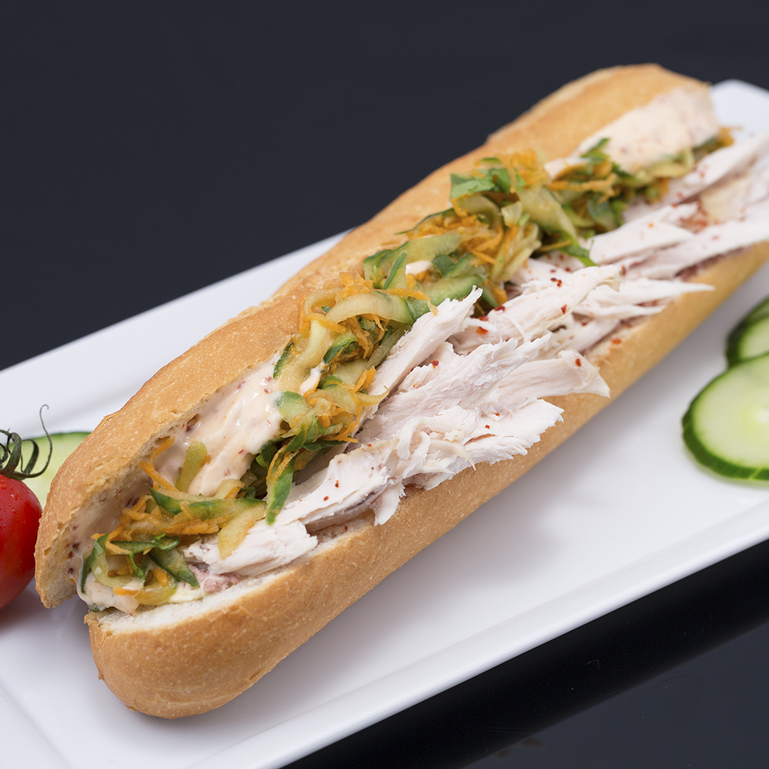Leftover Turkey and Pate Baguette