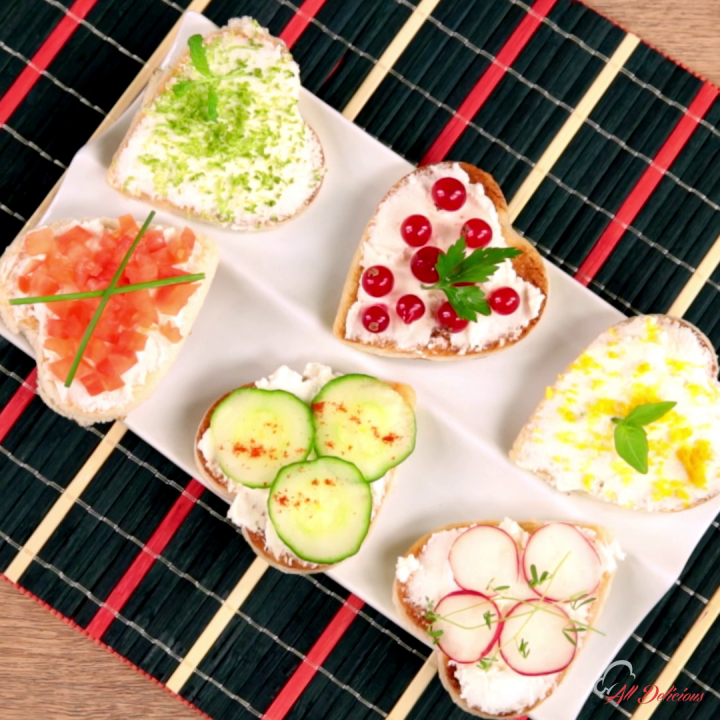 Cheesy Heart Toast with Surprise Toppings