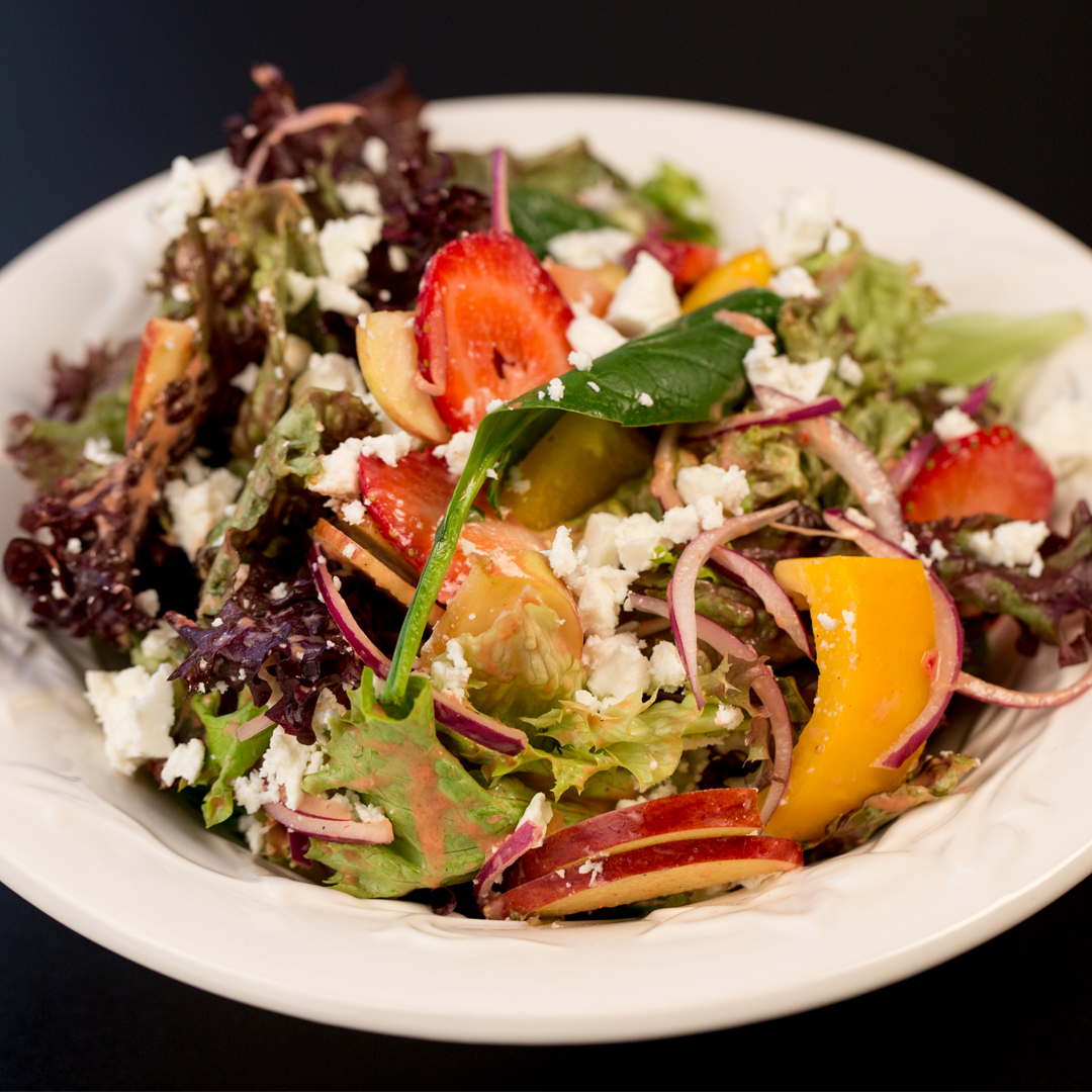 Lettuce Salad with Strawberry Vinaigrette