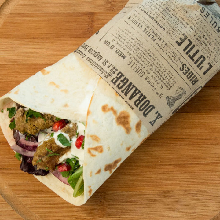 Kebab and Leafy Greens Wrap