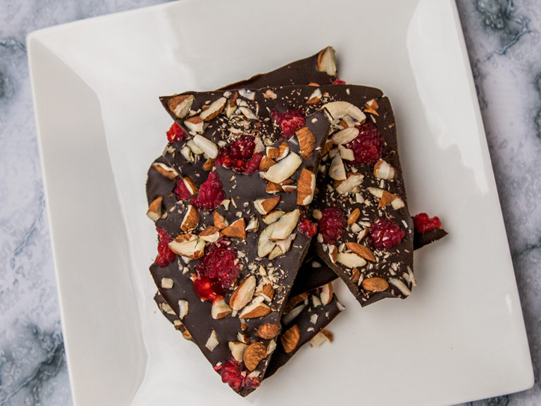 Raspberry Almond Chocolate Bark