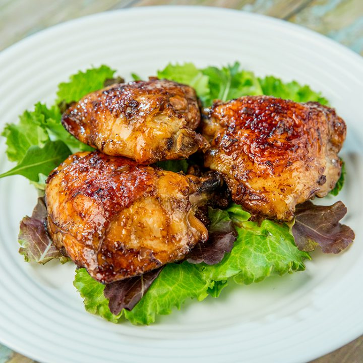 Roasted Chicken Thighs with Orange and Ginger Marinade