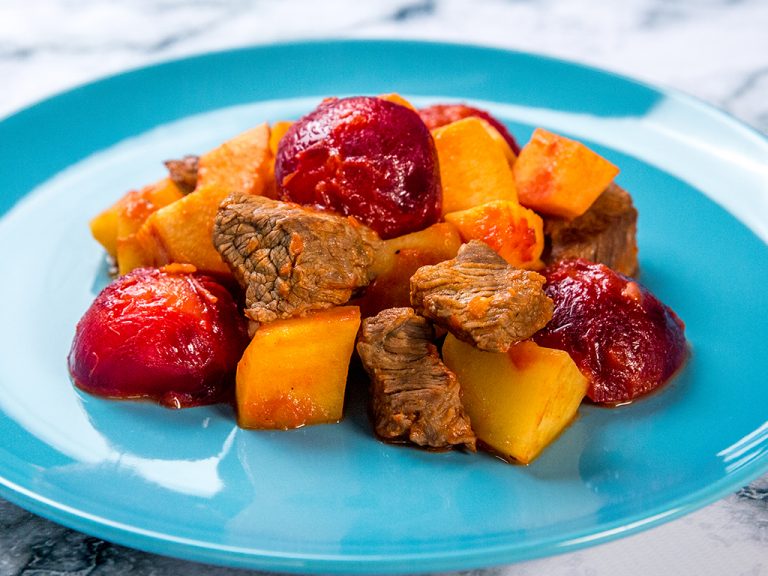 Plum, Potato, and Beef Stew