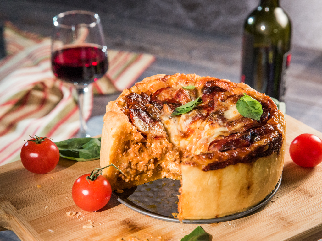 Lasagna and Mozzarella Beef Pie