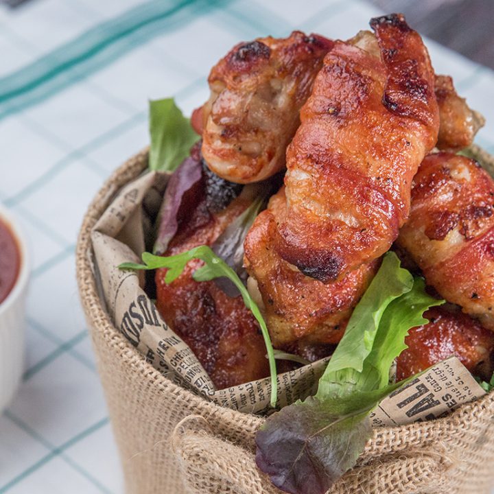 Bacon-Wrapped Barbecue Wings