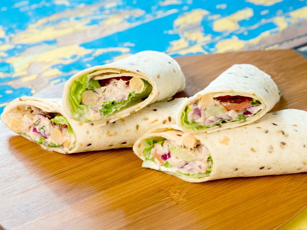 Tuna and Chickpea Wraps