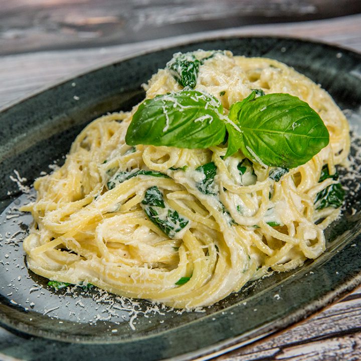 Ricotta and Spinach Spaghetti
