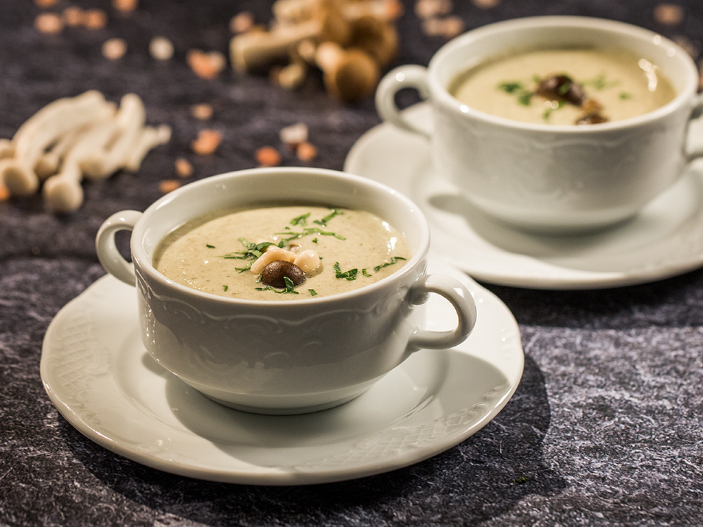 Three-Mushroom Soup